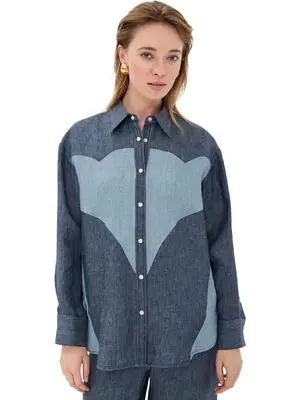 TWP Austin Button-down Shirt - Medium Indigo