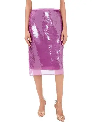 Astr The Label Shirin Sequin Skirt - Lilac