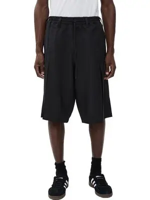 Y3 Pleated Twill Shorts - Black