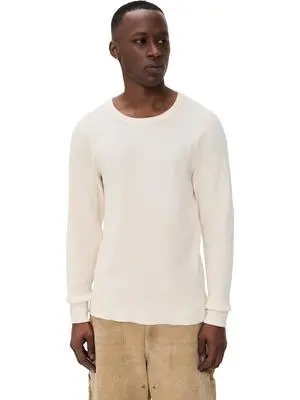 AARON LEVINE Thermal Long Sleeve Shirt - Cream