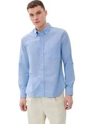 Officine Générale New Oxford Button Down Shirt - Light Blue