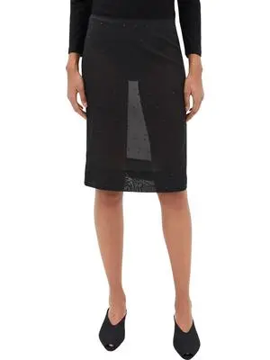 ST. AGNI Silk Glass Bead Skirt - Black
