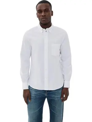 Officine Générale New Oxford Button Down Shirt - Optical White