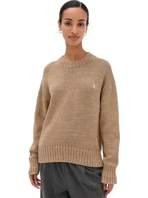Polo Ralph Lauren Cotton Long-sleeve Crew Neck Pullover - Tan Heather