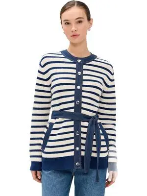 TANYA TAYLOR Delia Striped Cardigan