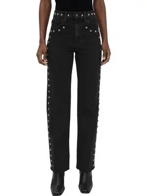 Joe's Jeans The Margot Studded Straight Jeans - Chic Shadow