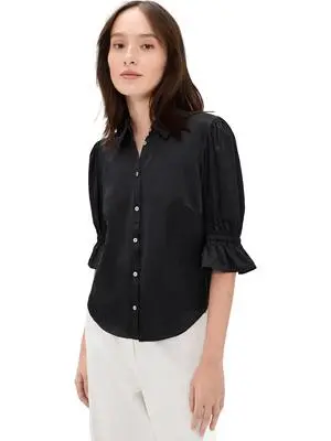 Cinq À Sept Fiona Silk Top - Black