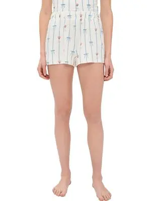 Z Supply Printed Jersey Shorts - Vanilla Ice