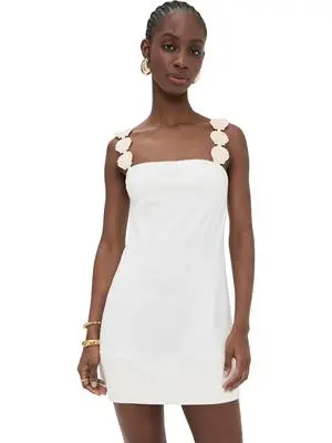 DRESS TO Embroidered Strap Mini Dress - Off White