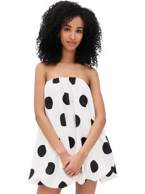 Endless Rose Polka Dot Bubble Mini Dress - White/black