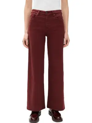 Ag Saige Wide-leg Jeans - Cranberry