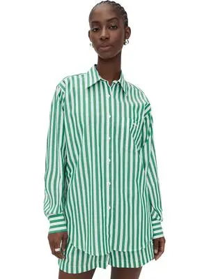 HUNZA G Cabana Striped Shirt