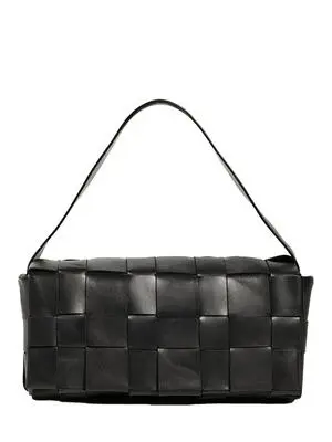 ST. AGNI Woven Envelope Mini Tote - Black