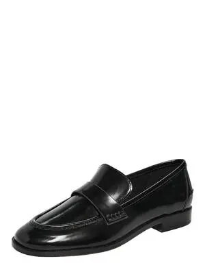 Larroude X Parke Leather Loafers - Glossy Box Black