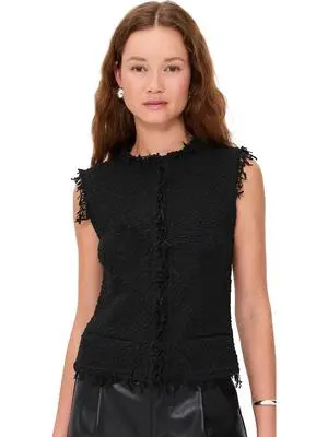 IRO PARIS Shanny Sleeveless Tweed Vest - Black