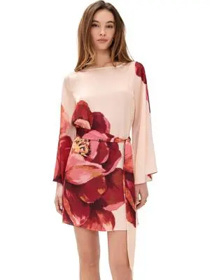 Misa Twiggy Floral Mini Dress - Peony Love