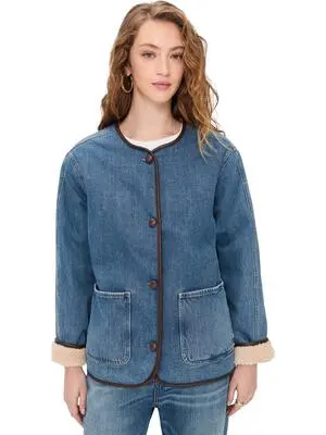 Madewell Denim & Sherpa Reversible Jacket - Petersburg Wash