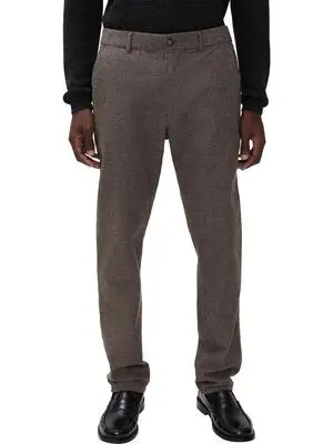 Marine Layer Saturday Houndstooth Slim Straight Chinos - Dark Taupe