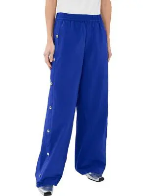 Tibi Nylon Snap Pull-on Joggers - Blue