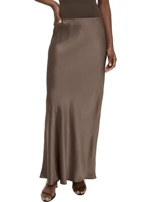 LESET Barb Bias Maxi Skirt - Taupe