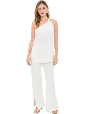 DRESS TO Leaf Tunic And Pants Set - Off White