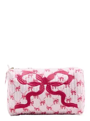 LoveShackFancy Octavia Pouch - Peppermint Pink