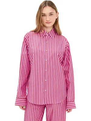 Comme Si La Classica Striped Poplin Shirt - Spritz Stripe
