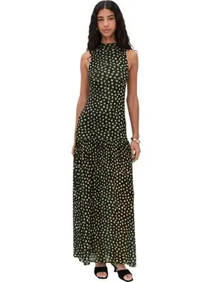 RESA Frida Polka Dot Maxi Dress - Celeste