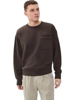 Marni Cotton French Terry Sweatshirt With Patch Pocket - Cacao