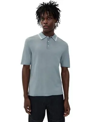 Rag & Bone Harvey Tipped Polo - Lblue