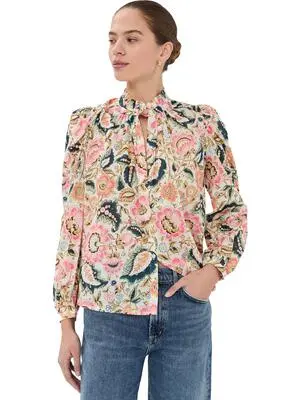 Alix Of Bohemia Annabel Melon Bloom Shirt - Off-white