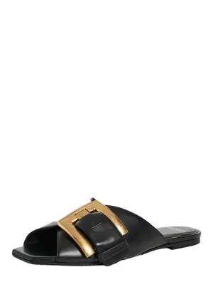 Balmain Anthem Flat Sandals - 0pa Black
