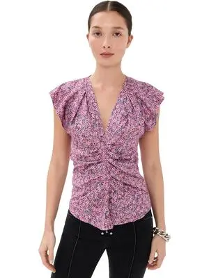 Isabel Marant Floral Top - Pink