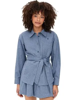 Baum Und Pferdgarten Matina Blouse - Blue Flannel Check