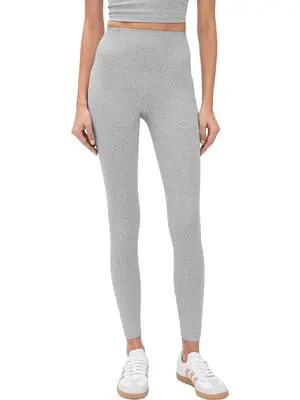 Year Of Ours The Ribbed Ankle Leggings - Heather Grey