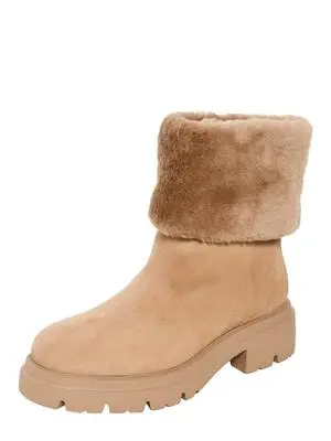 STUART WEITZMAN Hudson Shearling Bootie - New Camel