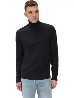 Rag & Bone Joel Merino Half Zip Pullover - Charc