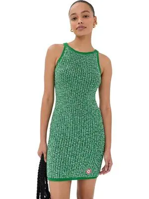 Casablanca Mouline Mini Dress - Green