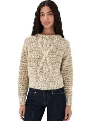 Isabel Marant Dorota Alpaca Sweater - Ecru/bronze