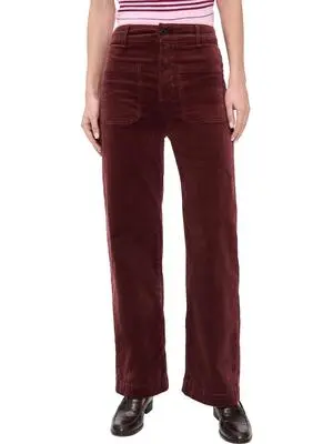 ASKK NY Sailor Velvet Pants - Black Cherry