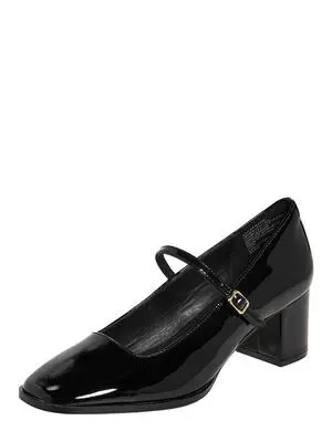 Madewell Greta Patent Heels - True Black