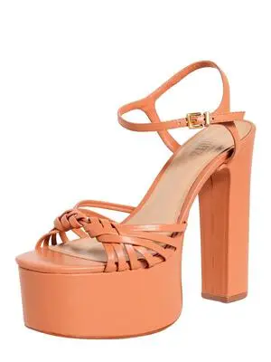 Schutz Tara Platform Sandals - Earth Clay