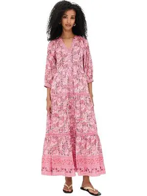 Bell Clara Maxi Dress - Pink Print