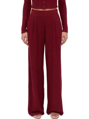 LESET Lauren Pleated Pocket Pants - Pinot