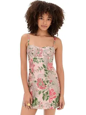 Cara Cara Claudine Mini Dress - Jacquard Pinkflower
