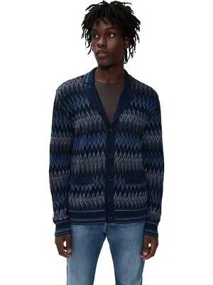 Missoni Textured Knit Cardigan - Blue & Green Tones
