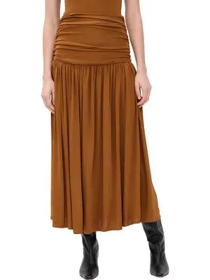 Françoise Nora Midi Skirt - Walnut