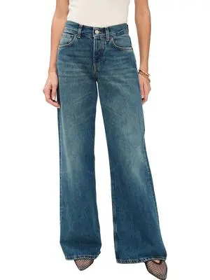 JEANERICA Kyoto Wide Leg Jeans - Tinta Verde