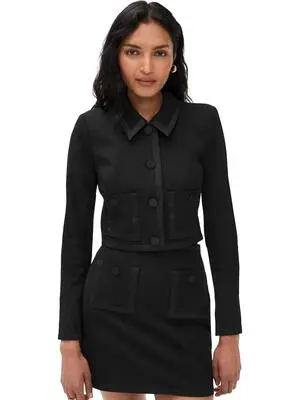 L'Agence Blythe Satin Binding Jacket - Black