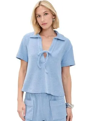 Tanya Taylor Darcy Top - Vista Blue